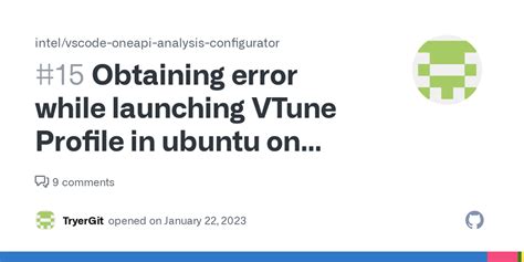 Obtaining Error While Launching VTune Profile In Ubuntu On VSCode Issue Intel Vscode