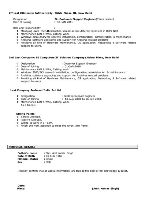 Amit Kumar Singh Resume Pdf