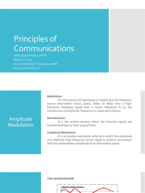 Topic 3 Amplitude Modulation Download Free Pdf Modulation Amplitude