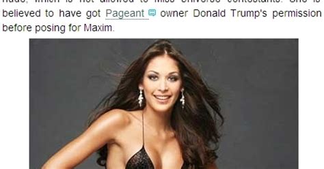 누드파문 미스유니버스 맥심에 토플리스