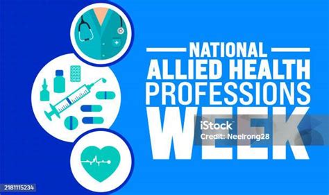 National Allied Health Professions Week 배경 또는 배너 디자인 템플릿은 매년 11월에 관찰됩니다 10월에 대한 스톡 벡터 아트 및 기타