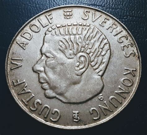 Sweden 5 Kroner 1955 Silver Coin Antique Coins World