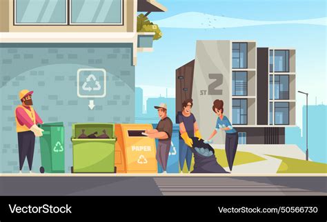 Garbage Cartoon Royalty Free Vector Image Vectorstock