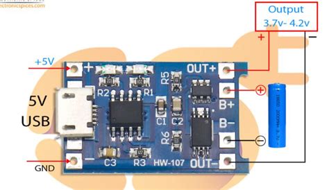 Mgc How To Connect Tp4056 Battery Management System With Esp8266