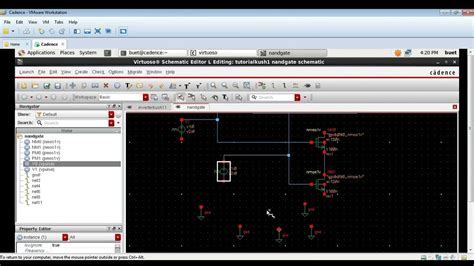 Cadence Virtuoso Tutorial Cmos Based Nand Gate Vlsi Youtube