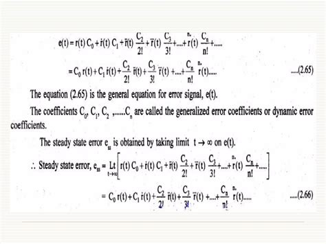 First And Second Order Of The Control Systems Ppt