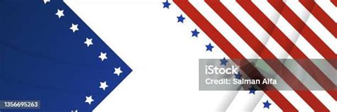 아메리칸 블루 와 빨간색 배너 배경 템플릿 국기 독립과 자유 벡터와 미국 국가 배너 미국 시골 날 축하 미국 국기를 흔드는 애국적인 배경 7월에 대한 스톡 벡터 아트 및