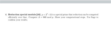 Solved 1 Rsa 20 Let The Two Primes P41 And Q17 Be