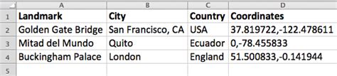 Latitude And Longitude In Excel Calculate Distance Convert Degrees