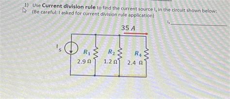 [solved] 1 Use Current Division Rule To Find The Current