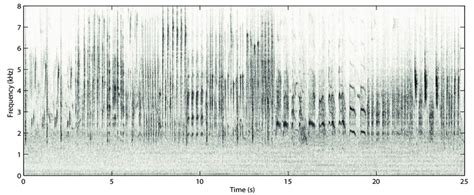 Spectrogram Of The Hybrid Song For A Second Section Of Mixed Song Download Scientific