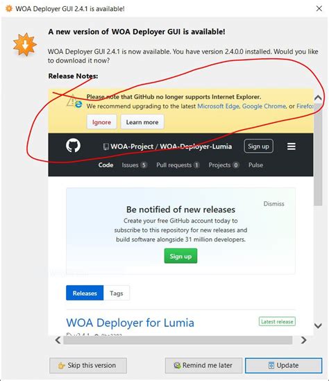 Browser Warning GitHub No Longer Supports Internet Explorer Issue Ravibpatel