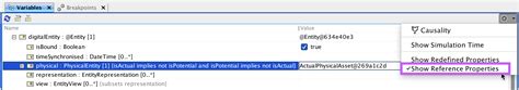 Cameo Simulation Toolkit Gotcha In The Variable Pane Reference Properties Are Hidden By