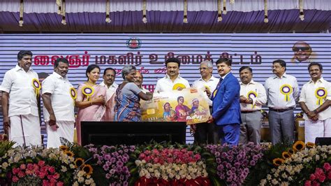 Tamil Nadu Cm Mk Stalin Launches Rs 1000 Monthly Asstamil Nadu Cm Mk