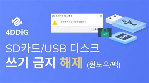 [쓰기 금지 해제] 꿀팁 Sd카드 Usb 디스크 쓰기 보호 해제하는 방법 6가지 윈도우 맥 Youtube
