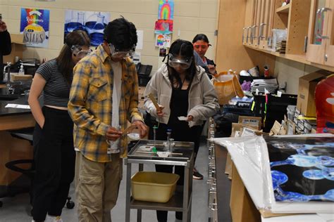 PHOTO ESSAY Chemistry Class Experiments With Density Wildcat Chronicle