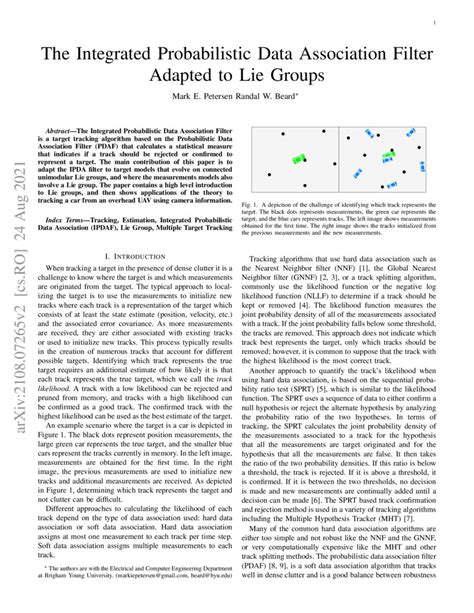 The Integrated Probabilistic Data Association Filter Adapted To Lie Groups Deepai