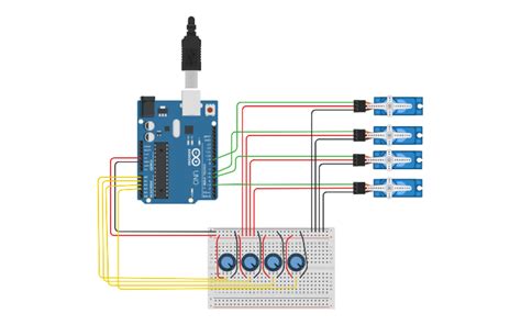 Circuit Design Robotic Arm By Zorro Tinkercad
