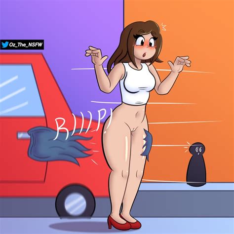 Rule 34 Blush Blush Bottomless Brown Hair Clothes Ripping Embarrassed