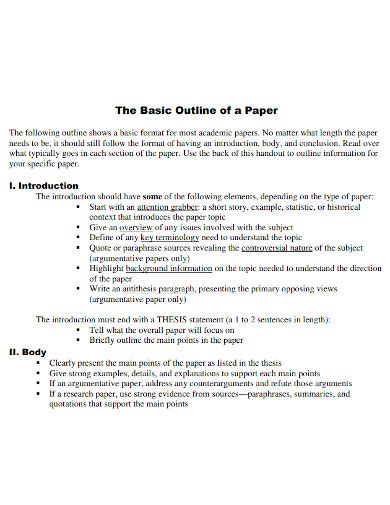 College Research Paper Outline 10 Examples Format How To Write Pdf
