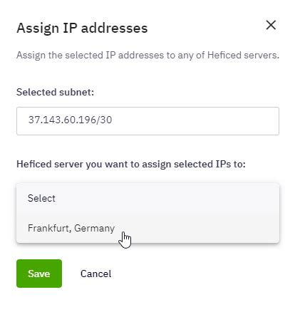 How To Assign IP Addresses To The Server Heficed KB