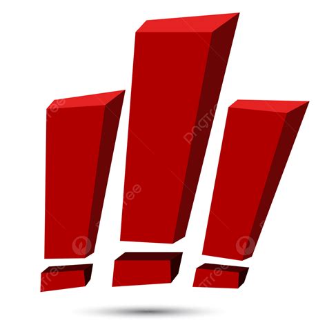 트리플 느낌표 3d 효과 3d 감탄 기호 Png 일러스트 및 벡터 에 대한 무료 다운로드 Pngtree