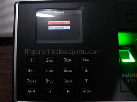 Setting Fingerprint Solution Cara Menambahkan User Baru