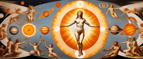 Michelangelo Style Painting Of Mysterious And Symbolic Sun With