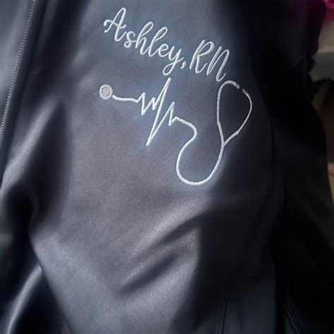 Monogrammed Nurse Full Zippered Jacket Sweatshirt Personalized Nurse