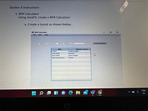 solved transcribed image text section a instructions 1 bmi 1 answer transtutors