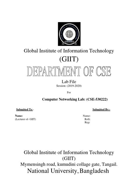 Computer Networking Lab 530222 Pdf