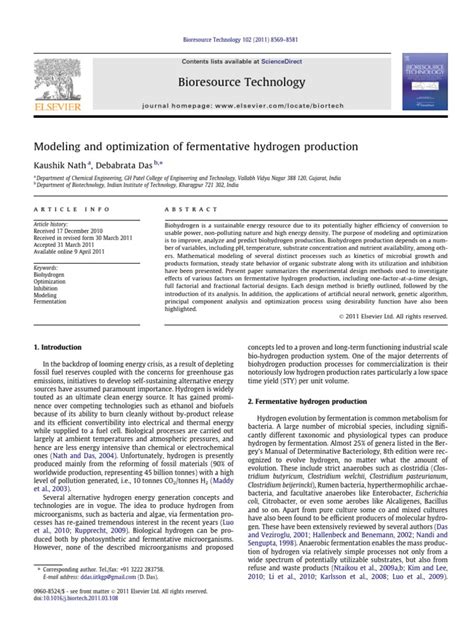 Modeling And Optimization Of Fermentativ Pdf Fermentation Anaerobic Digestion