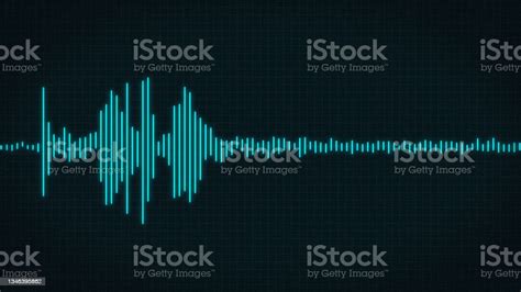 Minimalist Hud Waveform Audio Abstract Blue Glow Neon Sound Waves