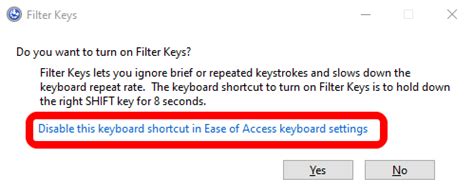 What Are Filter Keys And How To Turn Them Off In Windows