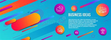 Face Biometrics Pie Chart And Web System Icons Set Cream Group And Attraction Signs Vector
