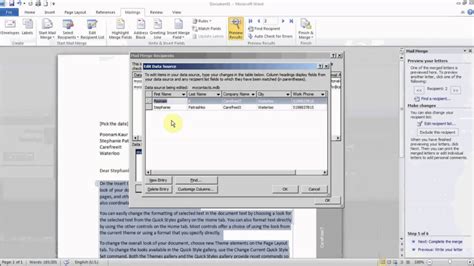 How To Use Mail Merge To Create Letters In Microsoft Word Inside How To Create A Mail Merge