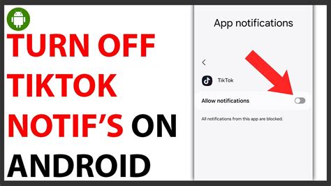 How To Turn Off Tiktok Notifications On Android [quick Guide] Youtube