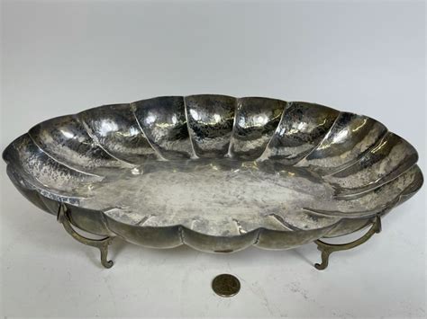 Large Sterling Silver Footed Bowl By Le Trianon Mexico 15w X 9d X 3 25h 869g 600 Melt Value