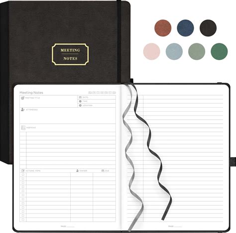 Emshoi Meeting Notebook For Work With Action Items 320 Pages B5 Thick Project