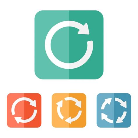 Arrow Sign Reload Refresh Rotation Loop Pictogram Stock Vector Image By Binik