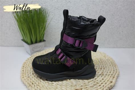28 29р Том м томіки зимові термоботінки чобітки дитячі дівчаткам чорні Water Prof дутіки 875
