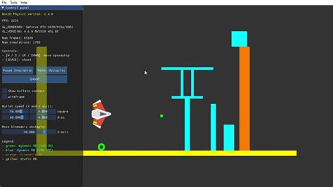 Simple Box2d Physics Demo In Geexlab Opengl 21 Youtube