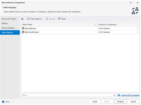 Map Tables And Columns