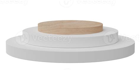 3d Render Wood Podium Product Display Platform Stage Scene Isolated On
