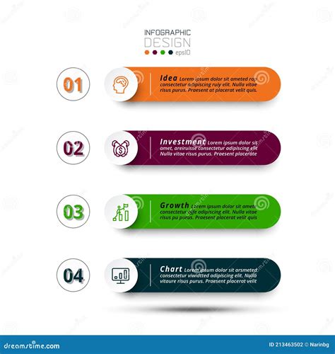 Label Shape Workflow 4 Steps Describing Work Procedures Showing Work Processes And Functions