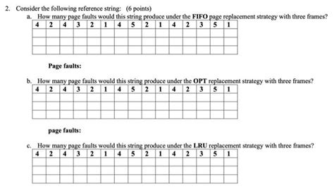 solved consider the following reference string 6 points