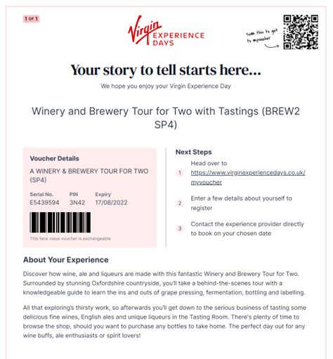 What Do Your E Vouchers Look Like Virgin Experience Days