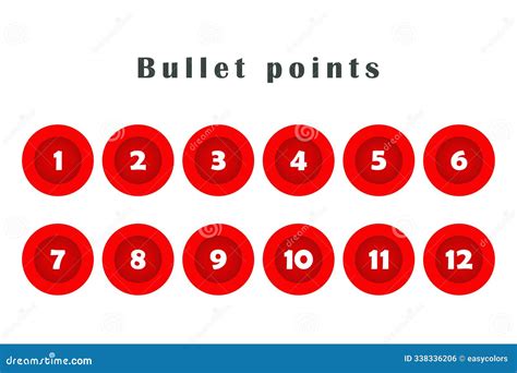 Bullet Points Red Circles Stock Illustration Illustration Of Numerical