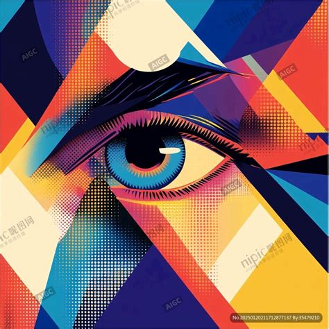 Ai创作图眼光海报 吸引人眼球海报 眼睛主视 视效果海报 视冲击海报 人脸色块拼接装饰画 对比色海报 眼睛感官 视体验 创意几何图形海报 创意视海报 视感海报 现代眼睛画 几何视艺术展板
