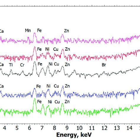 Spectra Of Samples Elemental Composition Measurements By Xrf 1 2 3 Download Scientific